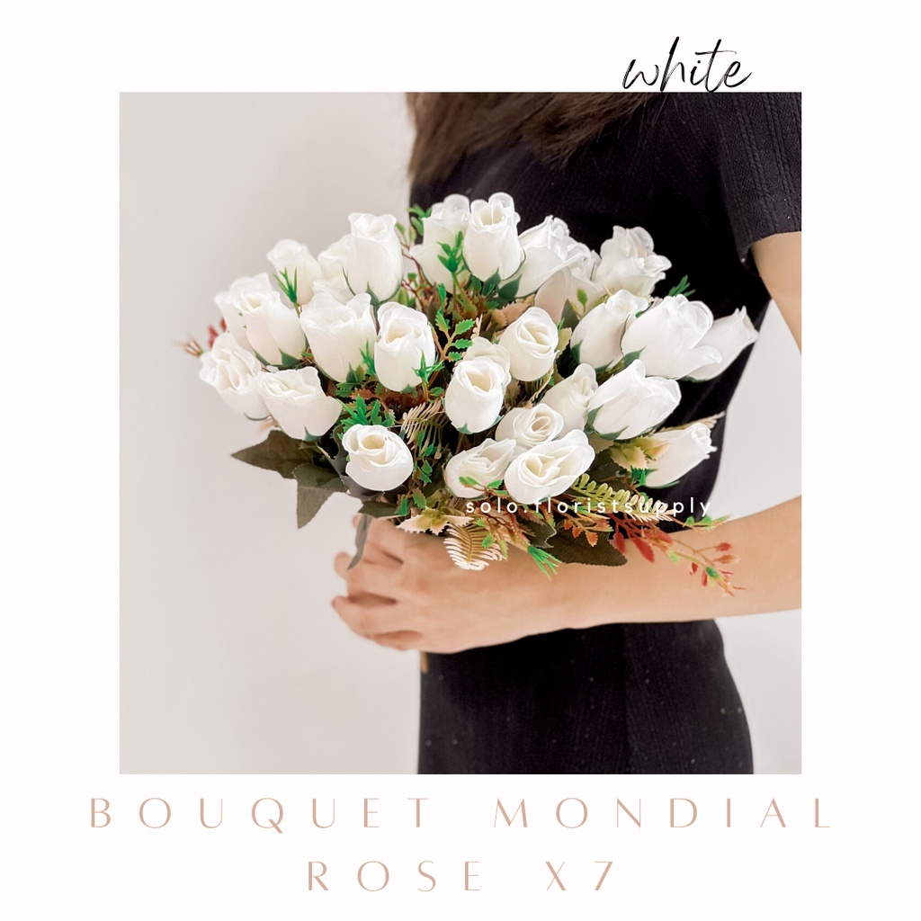 Jual BOUQUET MONDIAL ROSE X7 Bunga Mawar Rose Paris Kombinasi (satuan) Bunga Artificial / Bunga ...