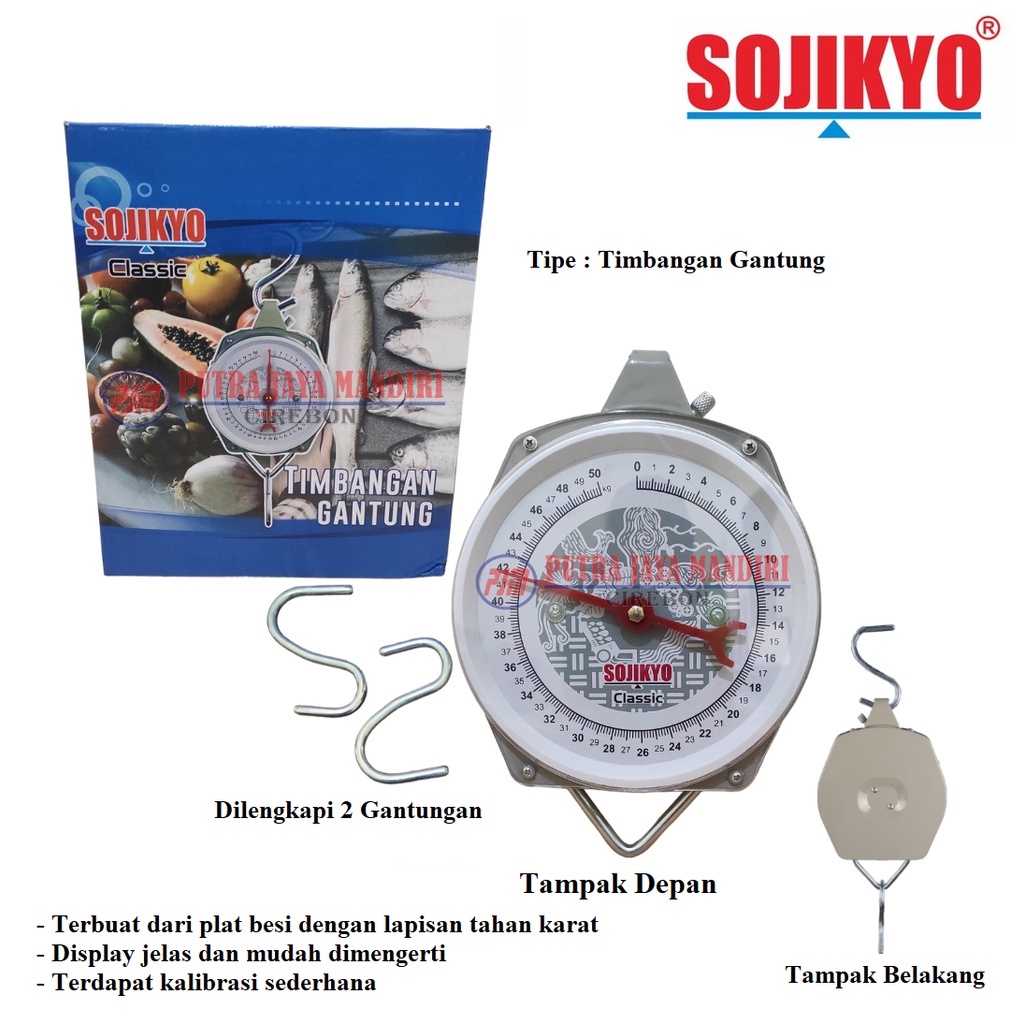 Jual Sojikyo Timbangan Gantung 50 Kg / Hanging Scale 50 Kg / Timbangan ...