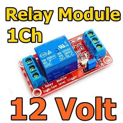 Jual Relay Module 12 Volt 1 Channel Optocoupler High or Low Triger 12V ...