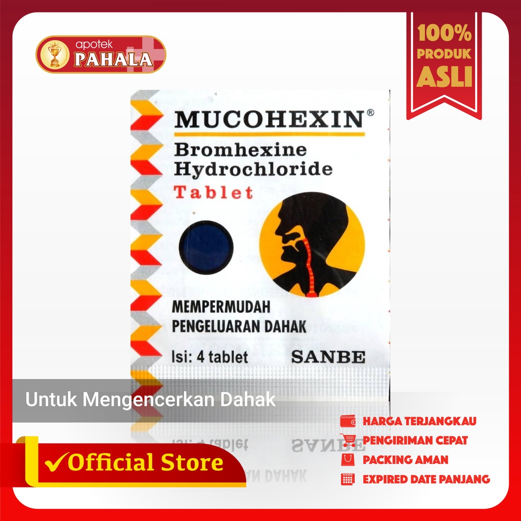 Jual Mucohexin 8 mg 1 Strip 4 Tablet | Untuk Mengencerkan Dahak ...