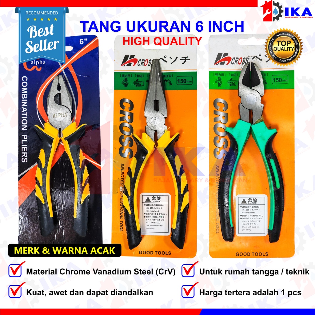 Jual Tang 3 Macam Jenis = Kombinasi 6 inch / Lineman Combination Piler ...
