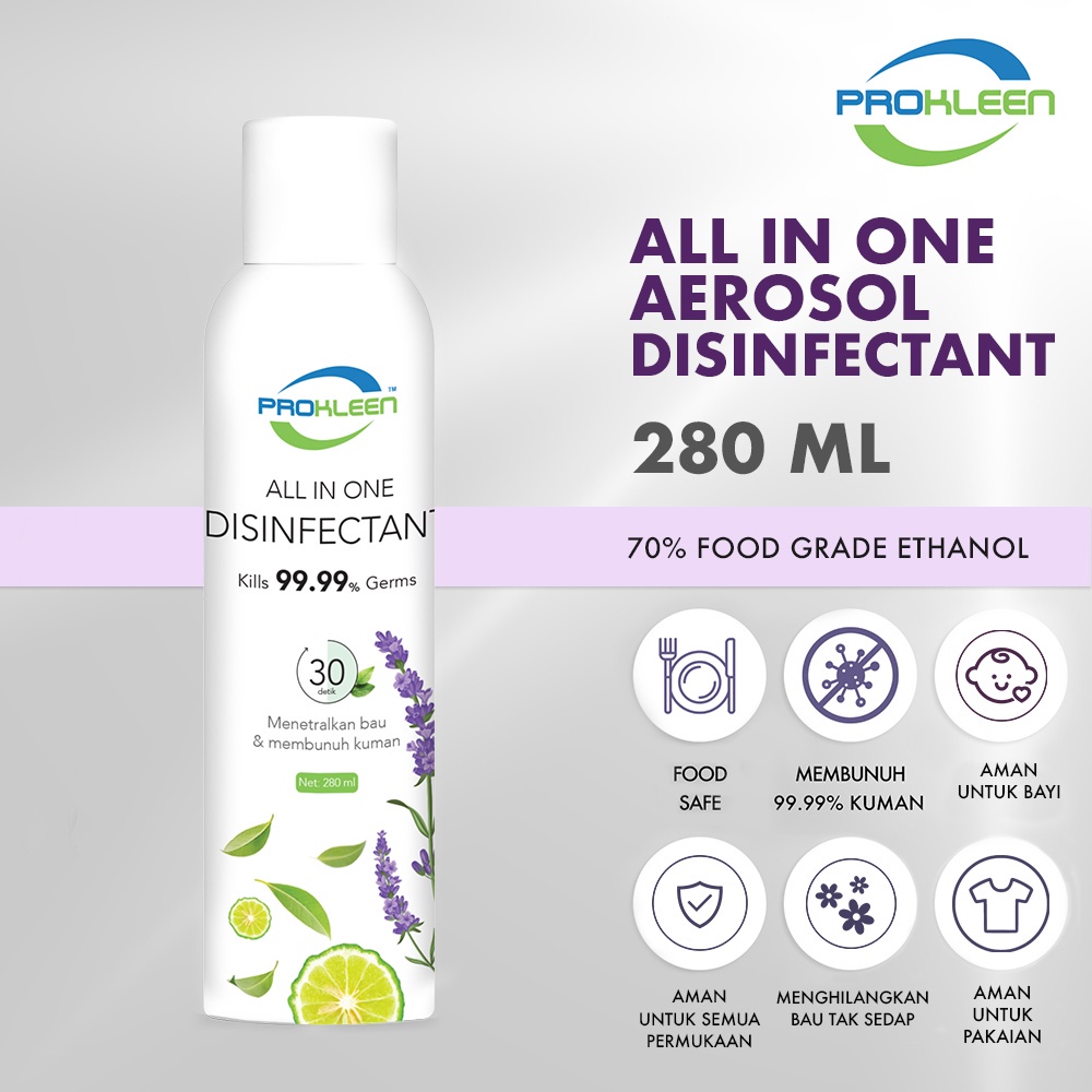 Jual PROKLEEN All in One Air Disinfectant Spray Aerosol Disinfektan ...