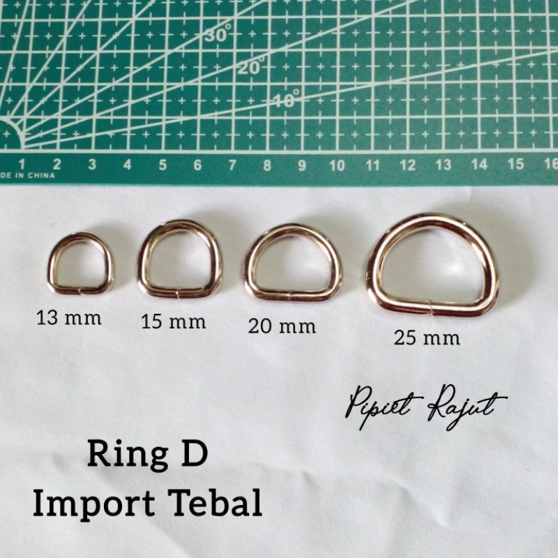 Jual Ring D || Ring Tas Tebal || Aksesoris Tas 1,3 cm || 1,5 cm || 2 cm ...