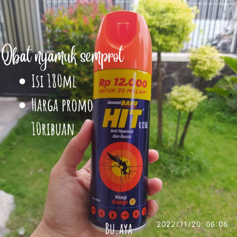 Jual Hit Spray Aerosol Isi 200ml Obat Nyamuk Semprot 180ml | Shopee ...