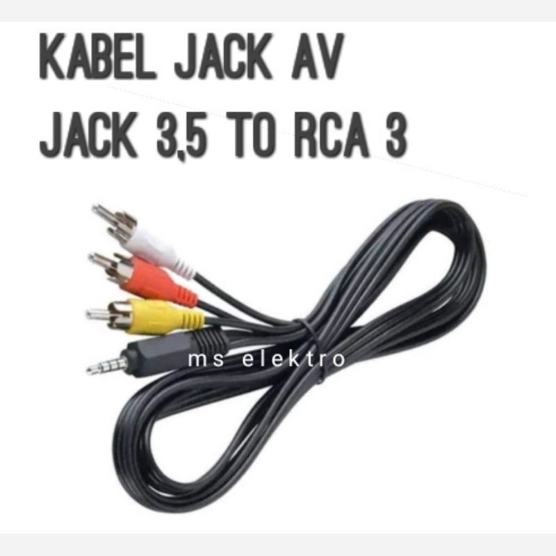Jual Kabel AV 3 to 1 RCA to Jack 3.5 mm | Shopee Indonesia