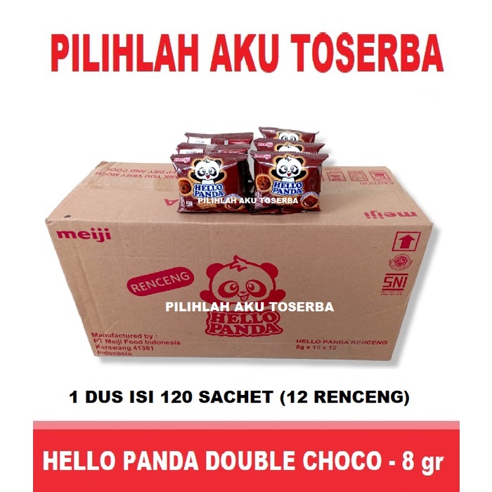 Jual Meiji HELLO PANDA Biscuit DOUBLE CHOCO RENCENG - (HARGA 1 DUS ...
