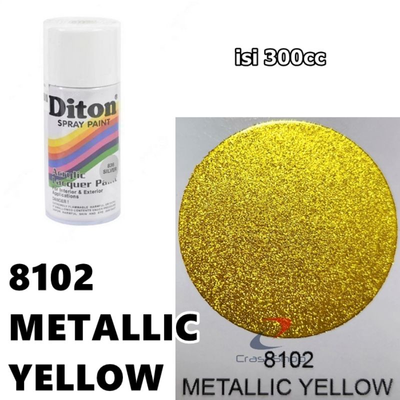 Jual Cat Pilox Diton Metallic Yellow 8102 300cc Warna Kuning Metalik ...