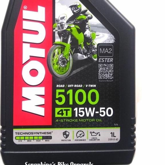 Jual OLI MOTOR MOTUL 5100 4T 15W50 1L TECHNOSYNTHESE ESTER (100% ...