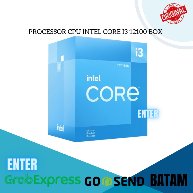 Jual Processor CPU Intel Core i3 12100 BOX Intel LGA 1700 gen 12 | Shopee Indonesia