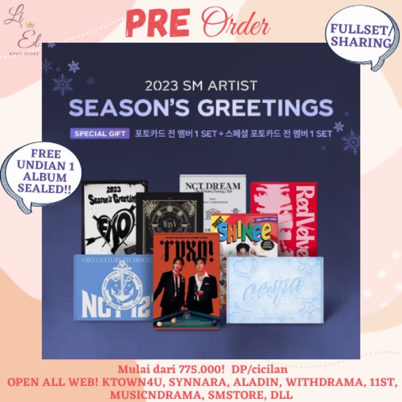 Jual [PO/READY] FULLSET/SHARING ALL SM ARTIST'S SEASON GREETINGS 2023 NCT 127 Dream aespa EXO ...