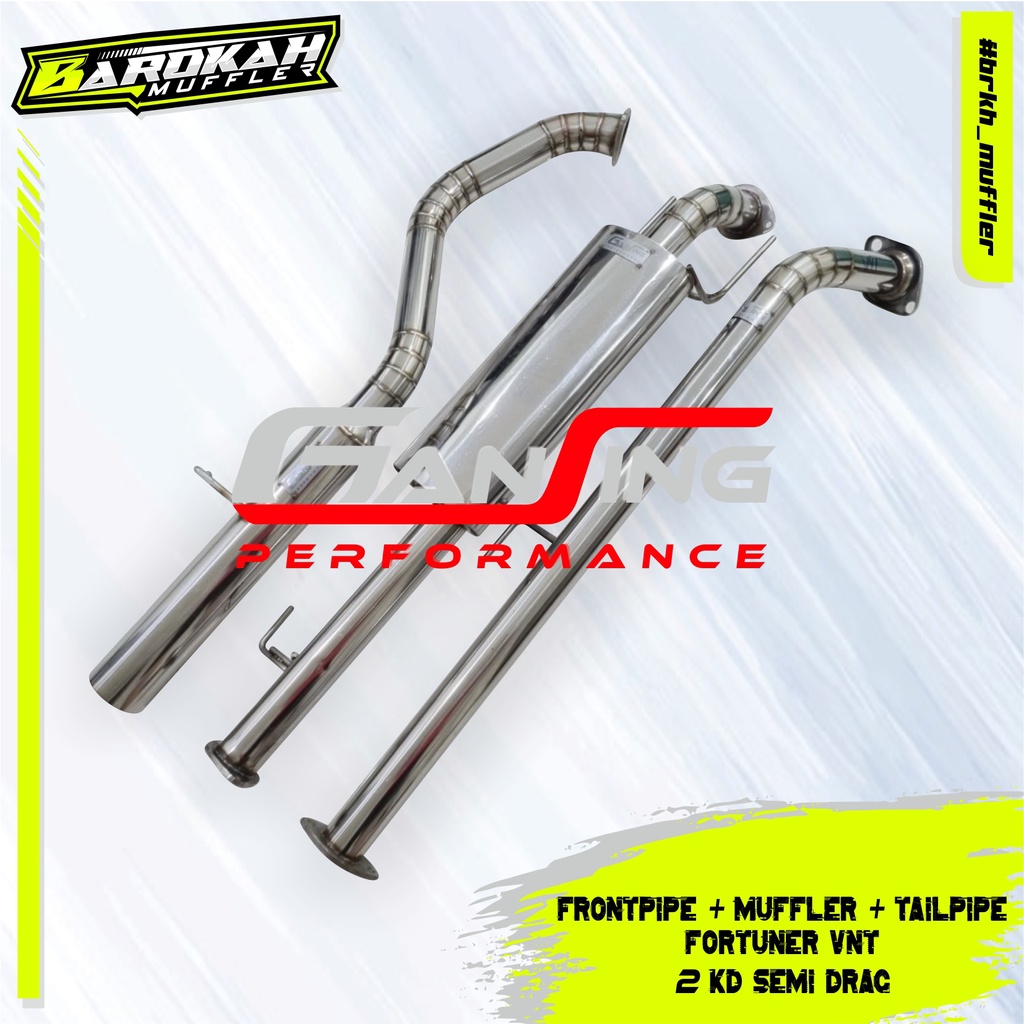 Jual Frontpipe + Muffler + Tailpipe FORTUNER VNT 2KD DIESEL - Semi Drag ...