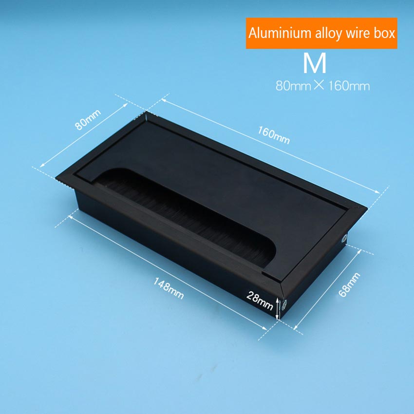 Jual Aluminium Tutup Lubang Kabel 8x28/16/8 L PVC Meja Kantor Kotak ...