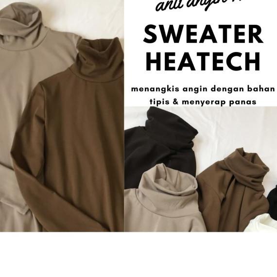 Jual sweater baju hangat tangan panjang / halter neck import heattech ...