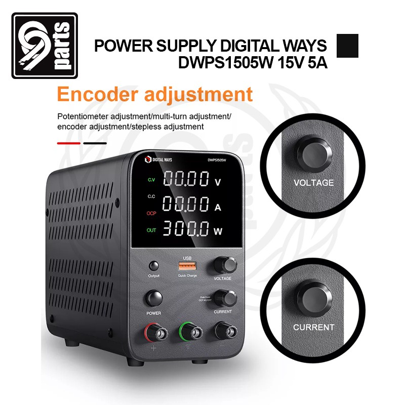 Jual Power Supply Digital Ways DWPS1505W / 15Volt 5Amper / DWPS 1505W ...