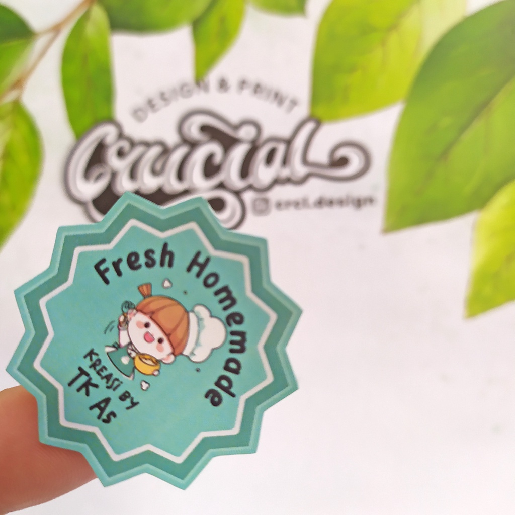 Jual Stiker Custom Label Kemasan Makanan Print & Cut Langsung Tempel ...
