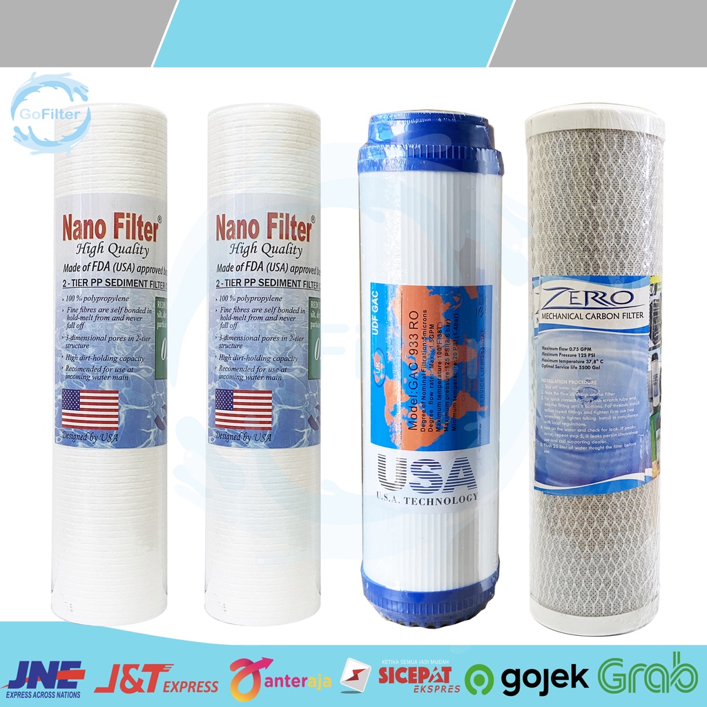 Jual PAKET REFILL FITER AIR 4 TAHAP AIR SUMUR PAM / SPAREPART FILTER ...