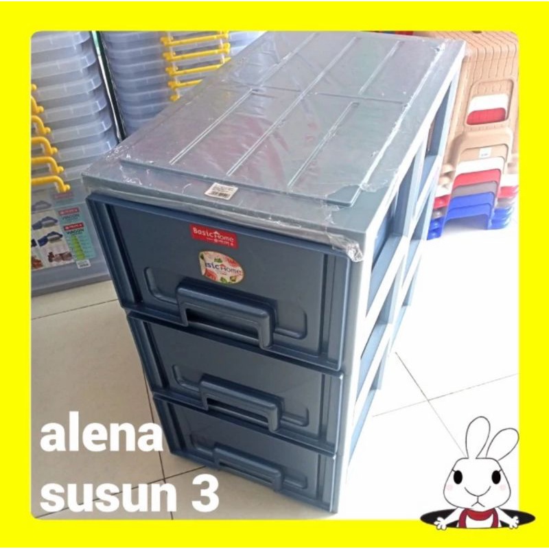 Jual container rak laci susun 3, basic home(member of lion star ...