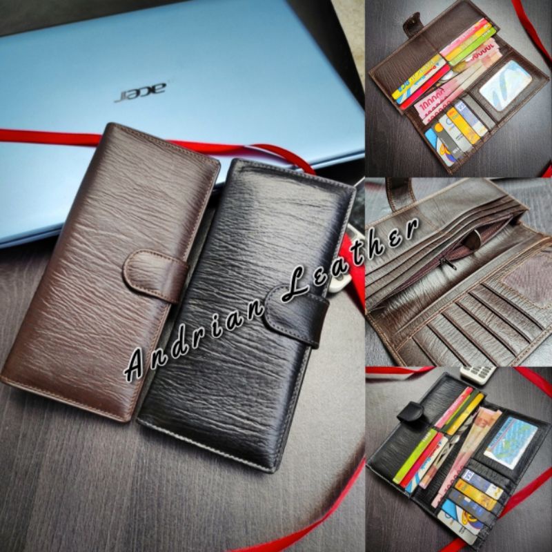 Jual Dompet Wanita Kulit Asli Serat Kayu 100% ORIGINAL Kulit Asli Slot ...