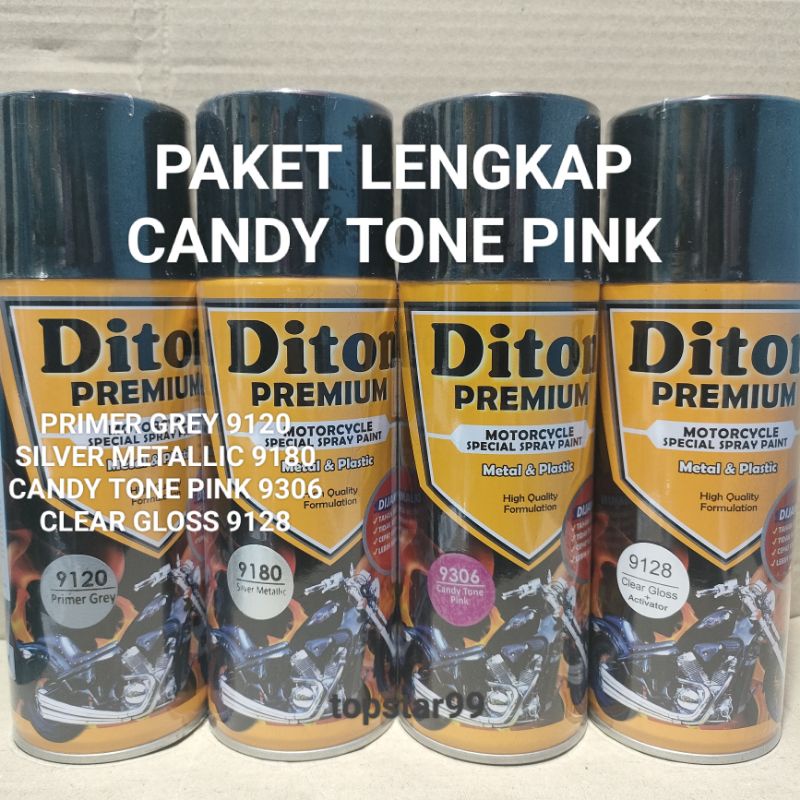 Jual Pilok Cat Diton Premium Paket Lengkap 4 kaleng Candy Pink Candi ...