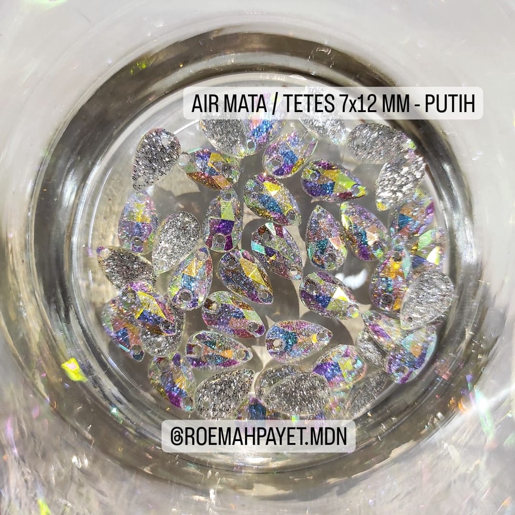 Jual (GRADE B) BATU / PAYET AKRILIK / PAYET KRISTAL JAHIT / RESIN JELLY ...