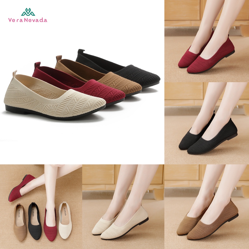 Jual Vera Nevada Sepatu Flat Slip On Wanita Shoes A21 | Shopee Indonesia