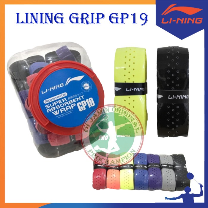 Jual LINING GP 19 GRIP BADMINTON ORIGINAL | Shopee Indonesia