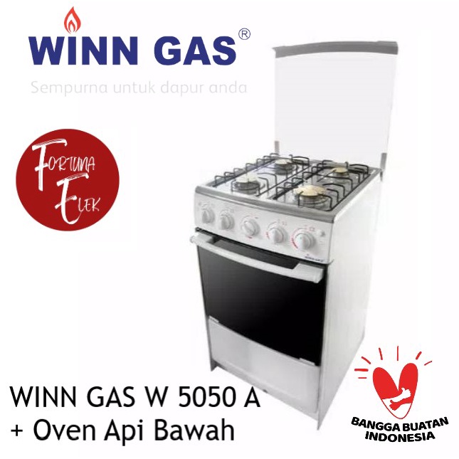 Jual Winn Gas W 5050 - Kompor Gas Free Standing 4 Tungku + Oven Api ...