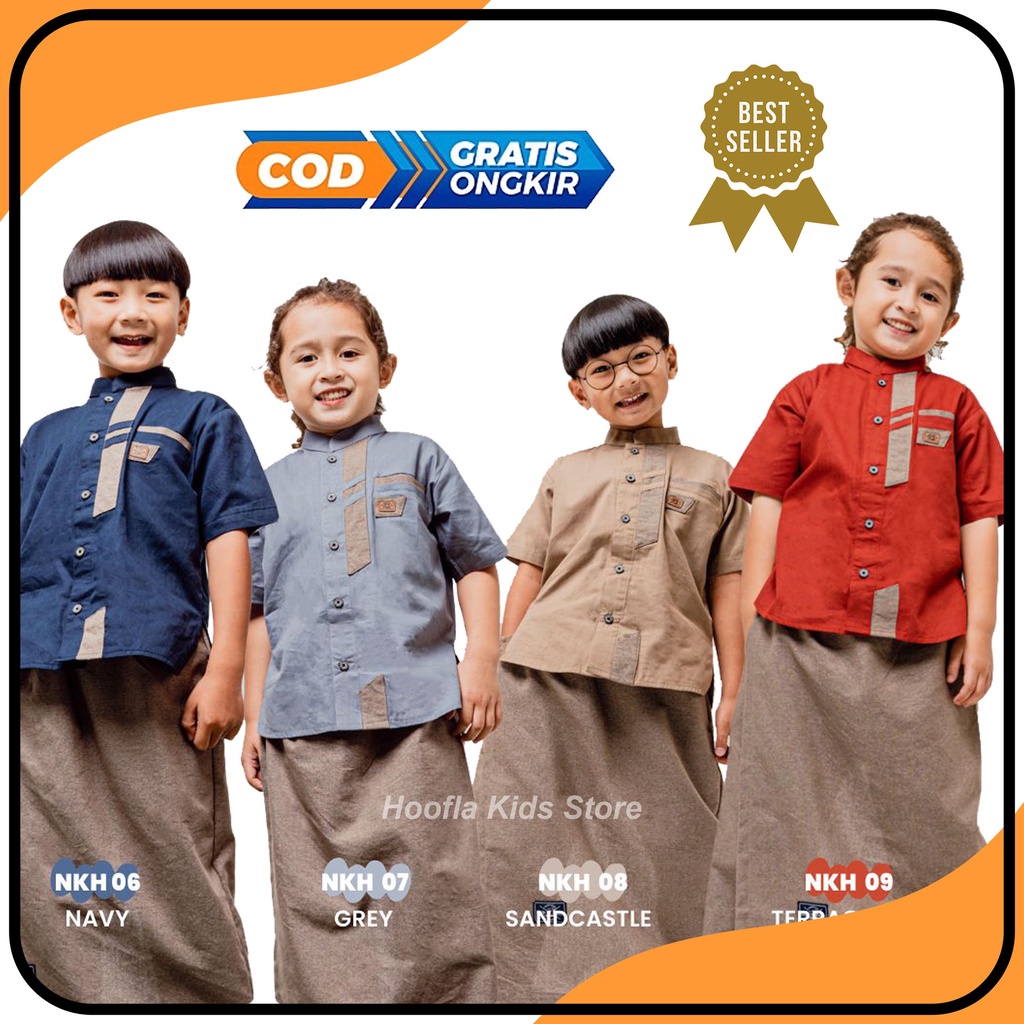 Jual Setelan Koko Anak Sarcel Hoofla Kids / Baju Koko Anak Sarung ...