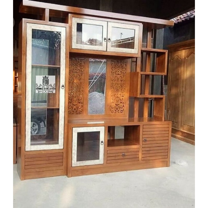 Jual Bufet TV Partisi Jati Minimalis Penyekat ruangan 2 Meter ( bisa ...