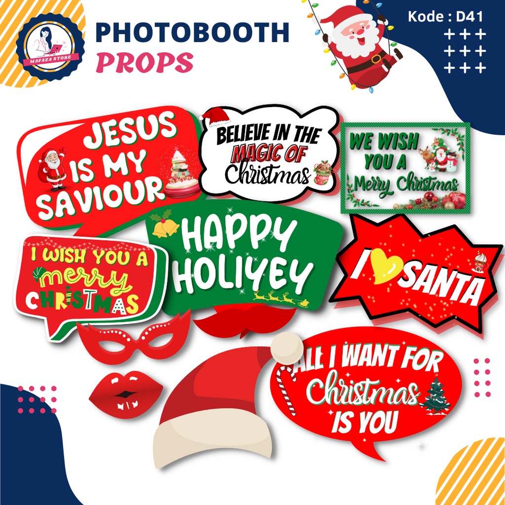 Jual Photoprops merry christmas / Photobooth natal / Foto properti ...