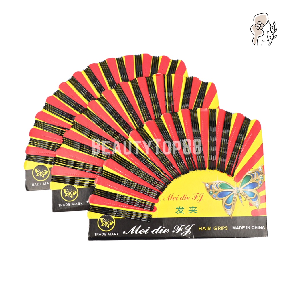 Jual Jepit Rambut Lidi Kipas Besar 5 cm / Hair Grip Hitam Murah / Bobby ...