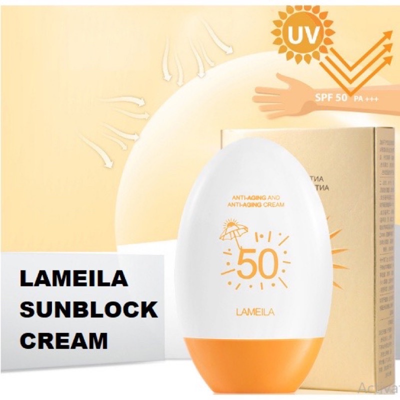Jual Lameila Sun Screen SPF 50 Sun Block Wajah Tahan PA+++ 12 Jam ...