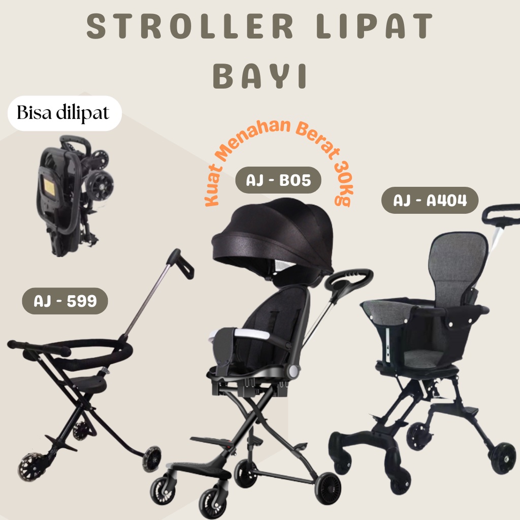 Jual Stroller Lipat Bayi Dorong Travel Balita Lipat Ringan Portable ...
