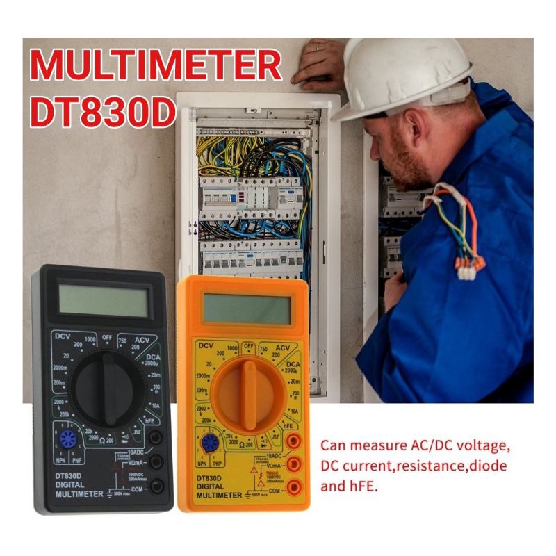 Jual Multimeter DT830D Digital Multi Tester Meter Volt Ampere DT830 D ...