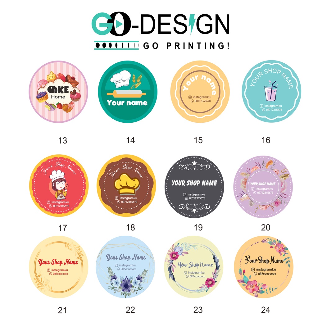 Jual CETAK STIKER LABEL BULAT *ANTI AIR* STICKER MAKANAN KEMASAN PRODUK ...
