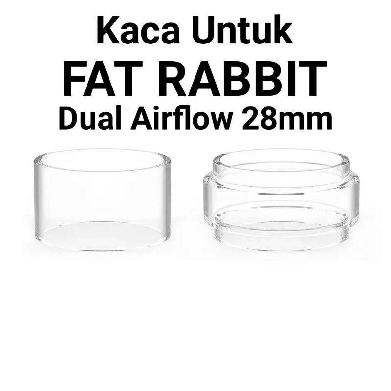Jual Cadangan Kaca Fat Rabbit Dual Airflow RTA Glass Bening | Shopee ...