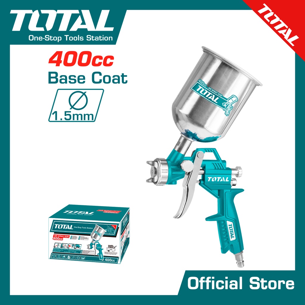 Jual TOTAL Air spray gun 400cc 1.5mm nozzle TAT10401 | Shopee Indonesia