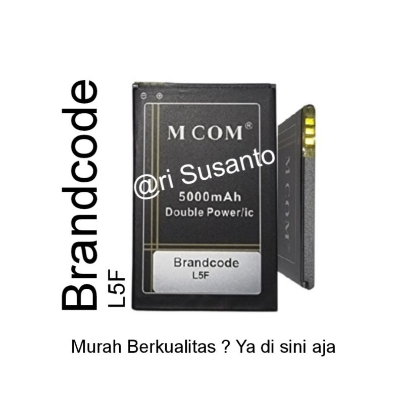 Jual Baterai MCOM for Brandcode L5F 4G Lte Double Power 5000mAh batere batre batrai battery ...
