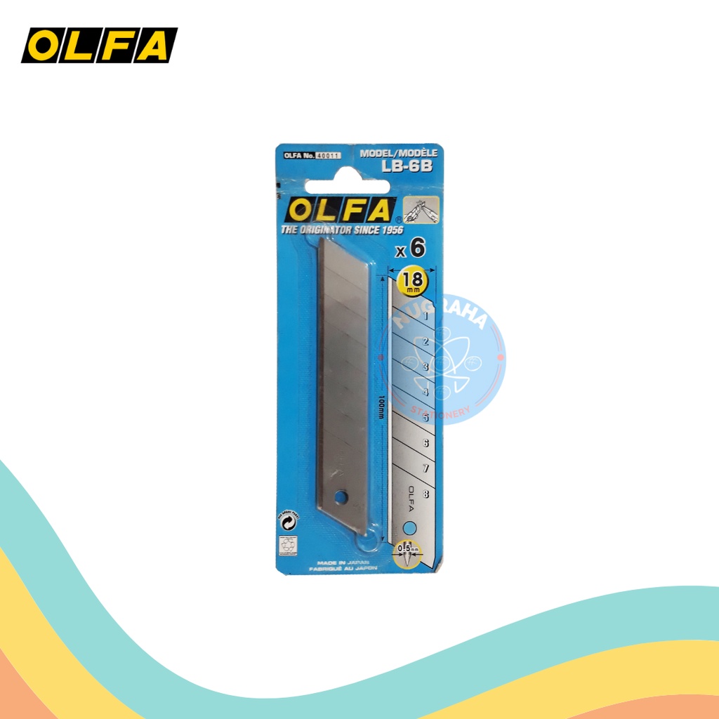 Jual OBRAL…!!! ISI CUTTER OLFA LB-6B (6 PCS) | Shopee Indonesia