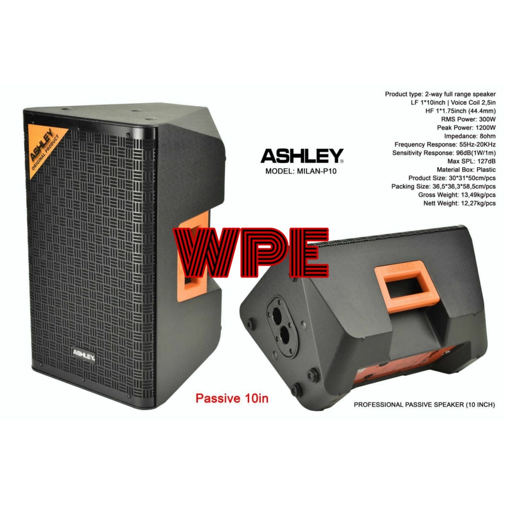 Jual speaker pasif ashley milan p10 ashley milan p 10 original 10inch ...