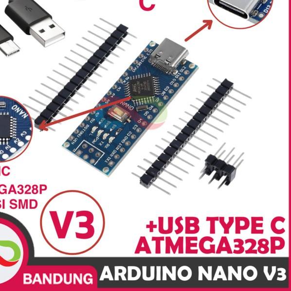 Jual ARDUINO NANO V3.0 ATMEGA328P TYPE-C PLUS KABEL CH340 HQ IC ...