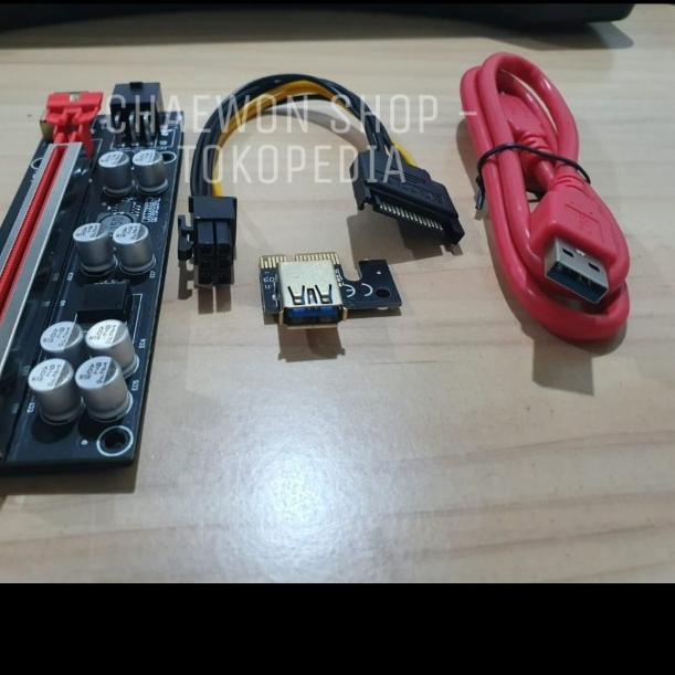 Jual 8 Kapasitor !! PCIE Riser - V009S- Plus Vga Gpu PCI-E Mining ...