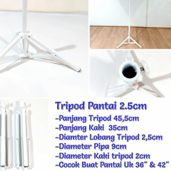 Jual kaki tripod payung pantai ukuran Besar dan ukuran kecil - 2.3cm ...
