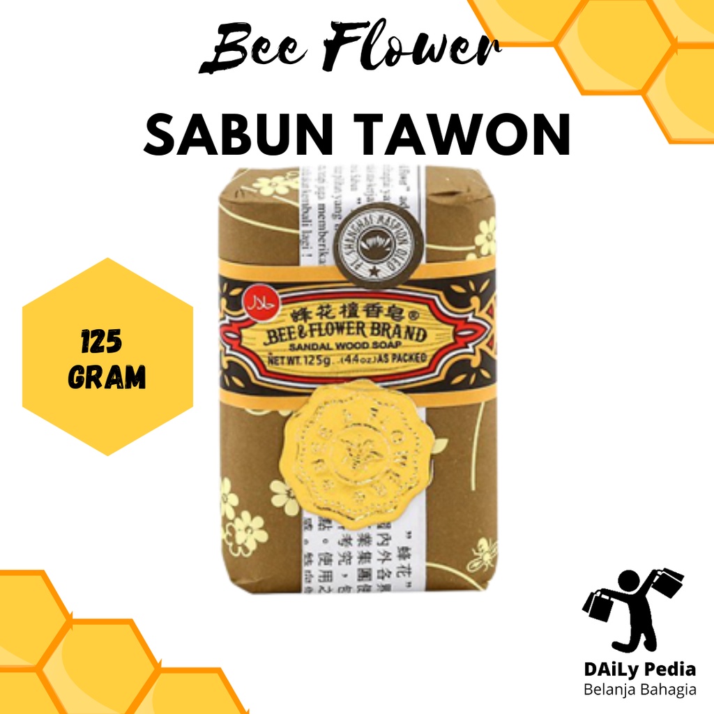 Jual Bee Flower Brand Sabun Batang Lokal Bar Soap Cap Tawon Jumbo 125 ...