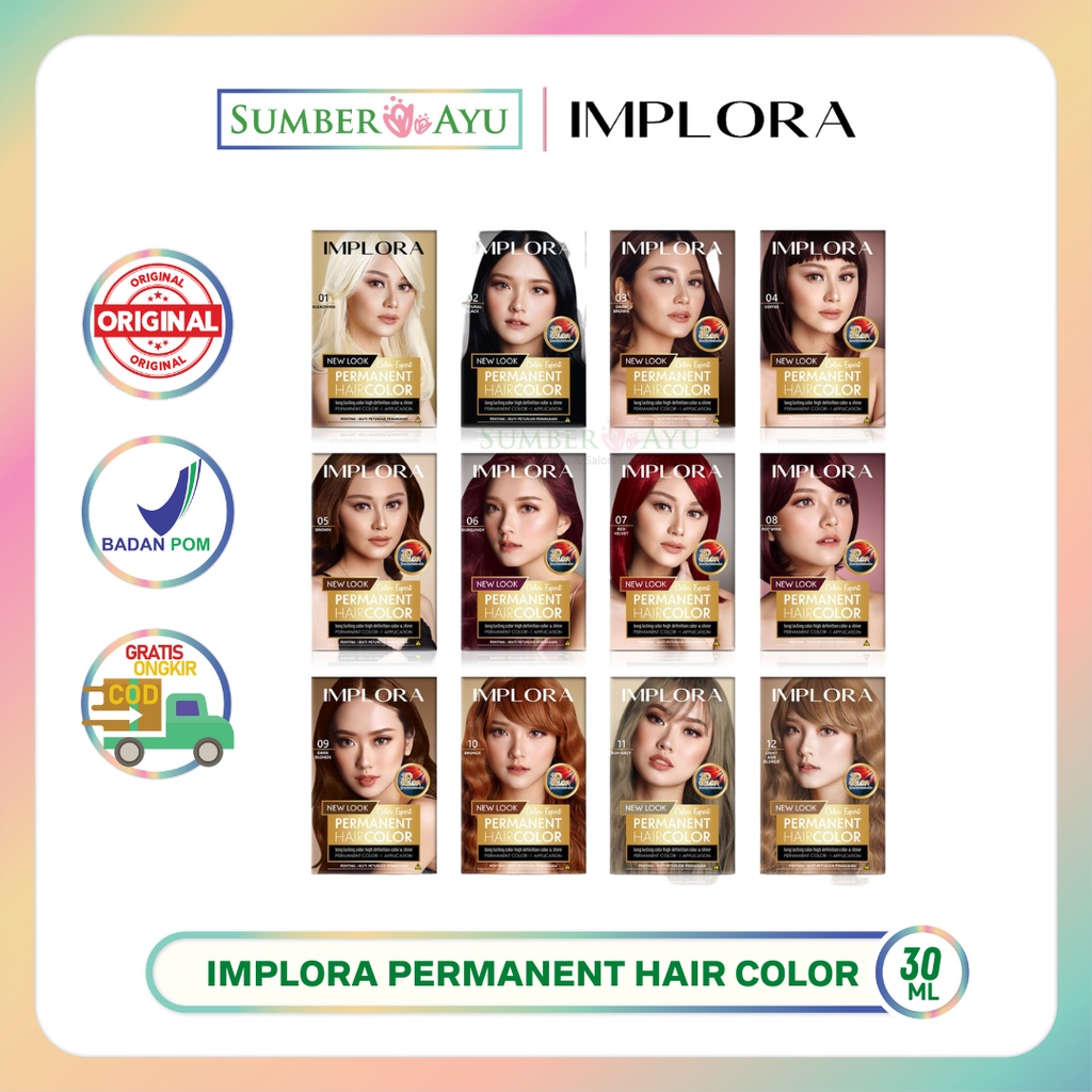 Jual SUMBER AYU Implora Permanent Hair Color | Shopee Indonesia