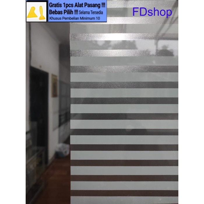 Jual Stiker/Sticker Kaca/Kaca Film/Pelapis Kaca Motif Garis1cm, Lebar ...