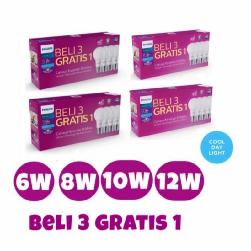 Jual LAMPU PHILIPS LED PAKET 4W 5W 6W 7W 8W 9W 10W 11W 12W PAKET HEMAT ...