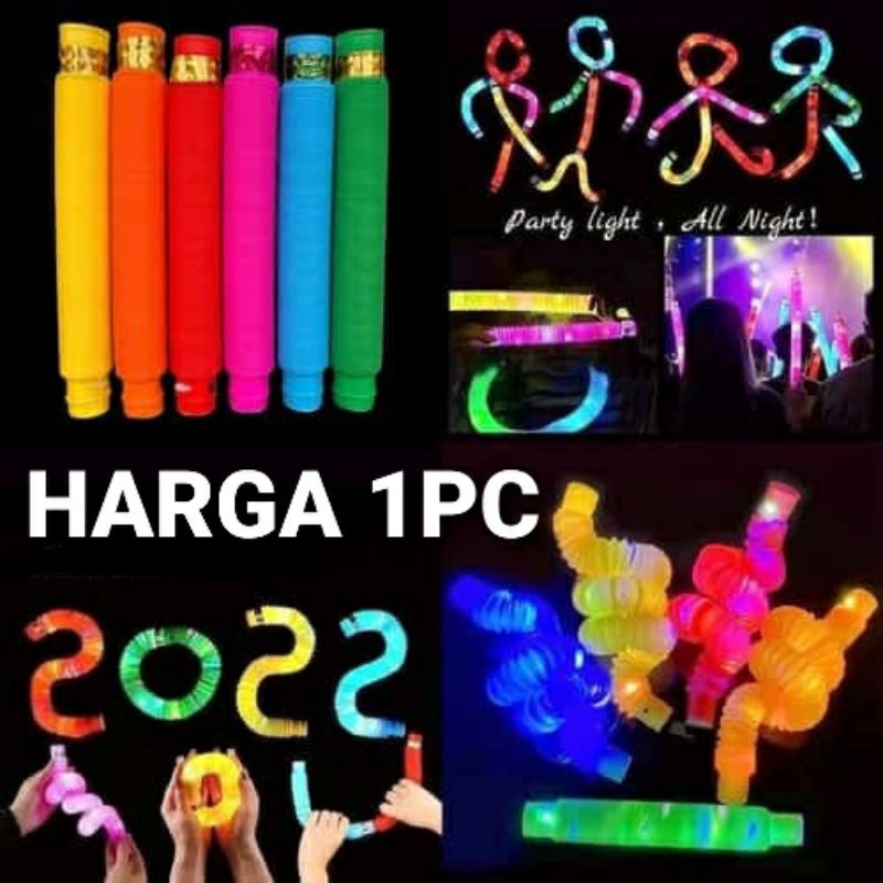 Jual Mainan Anak Viral Light Up Pop Tubes Pop Pipes Mainan Lampu Stick ...