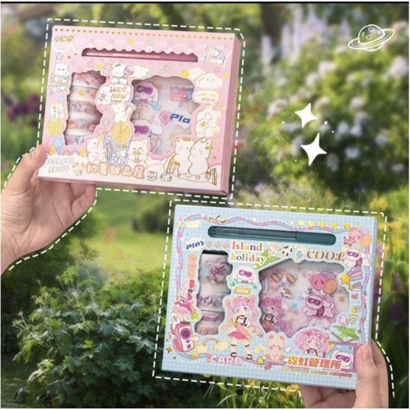 Jual Stiker Karakter Lucu Set Kombinasi Stiker Pita Anti Air ...