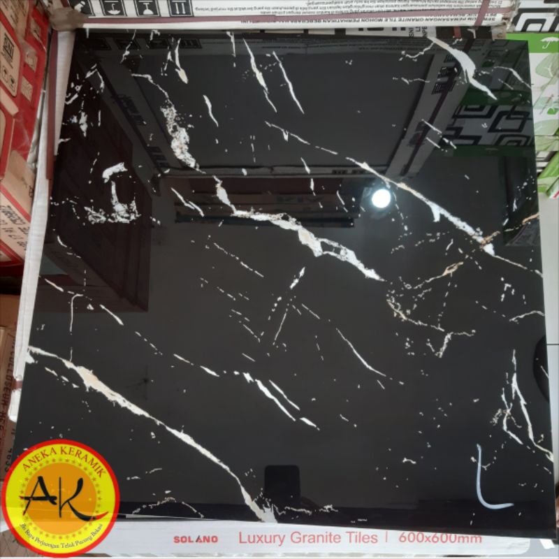 Jual Granite Granit Meja Dapur/Ruangan Motif Marmer Random Hitam Motif ...